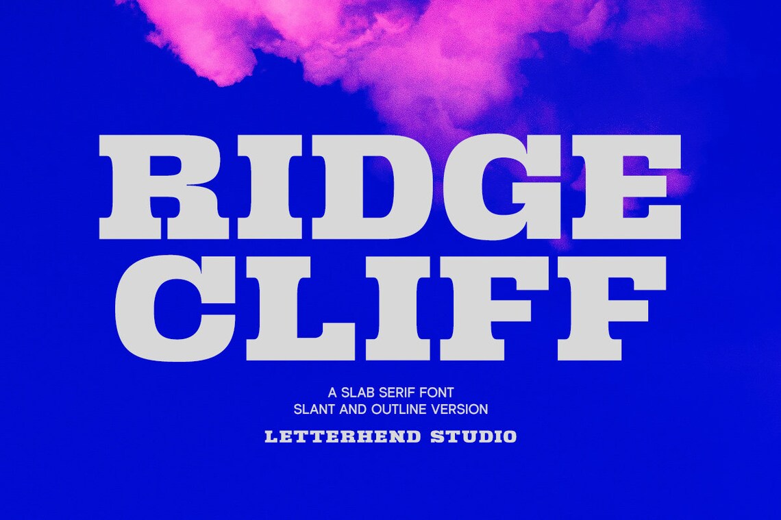 Ridge Cliff Slab Serif Font: Bold Title & Logo Font - Etsy