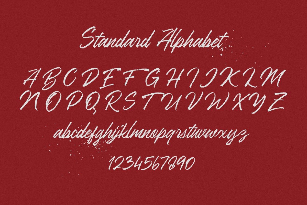 Ranshell rough Font, Dry Brush Font, Grunge Font, Rustic Font ...