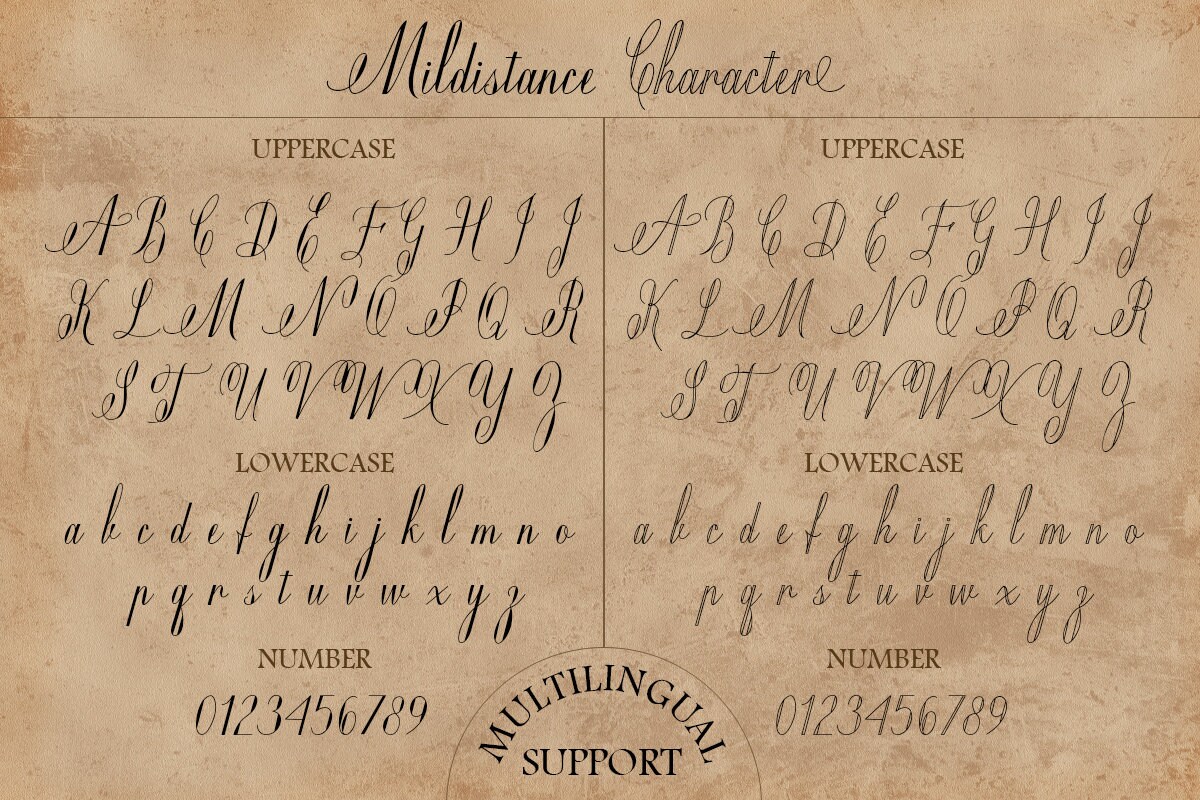 Mildistance - Old Script, Old Font, Old Script Font, Classic Font ...