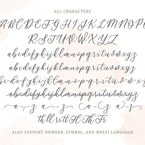 Athalia - Modern Calligraphy Script - Etsy