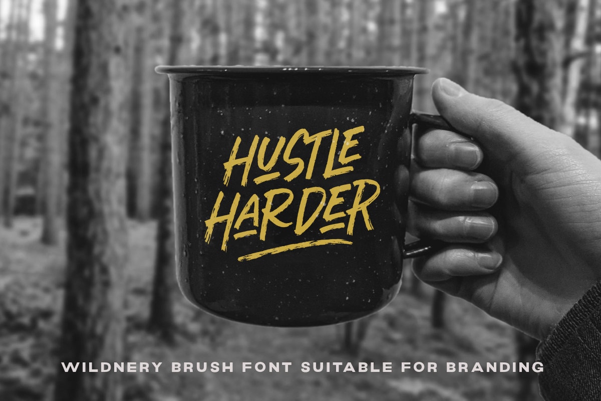 Wildnery Freestyle Brush Font, Brush Font, Urban Font, Display Font ...