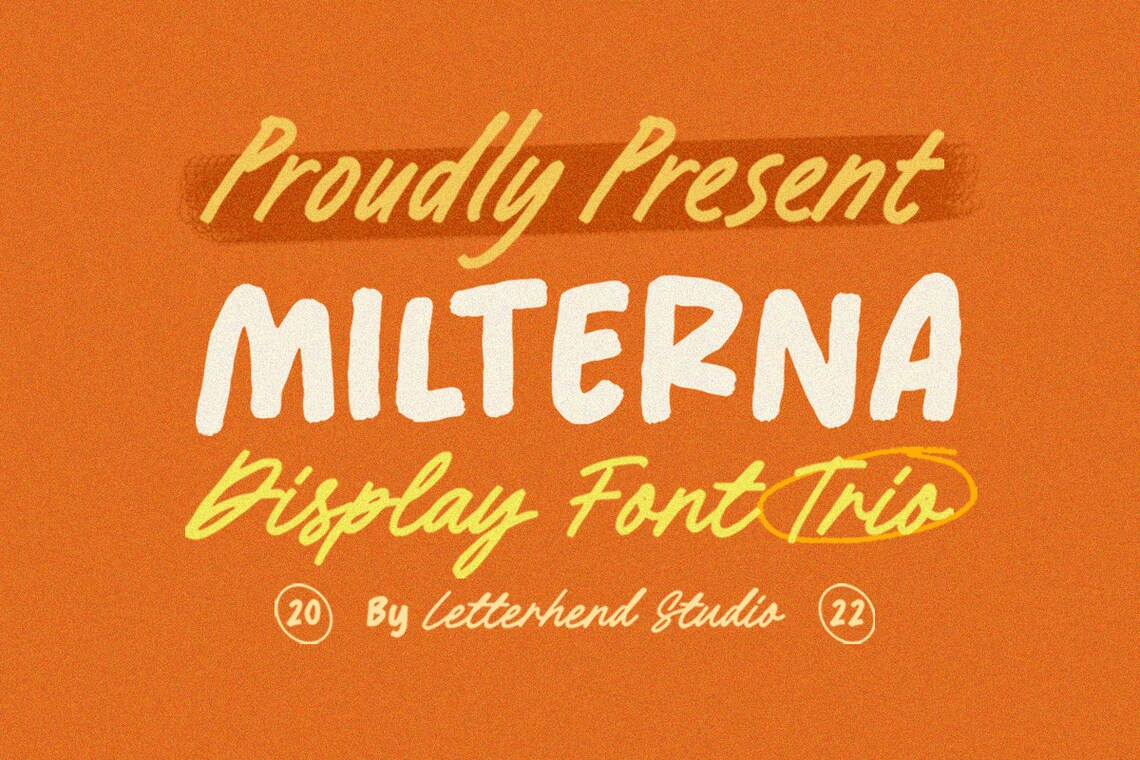 Milterna Font Bundle Font Trio Slogan Font Tagline Font - Etsy