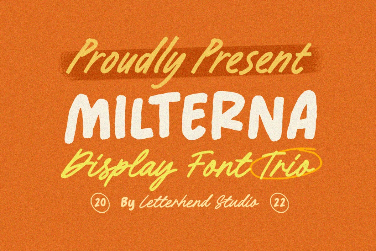 Milterna Font Bundle Font Trio Slogan Font Tagline Font - Etsy