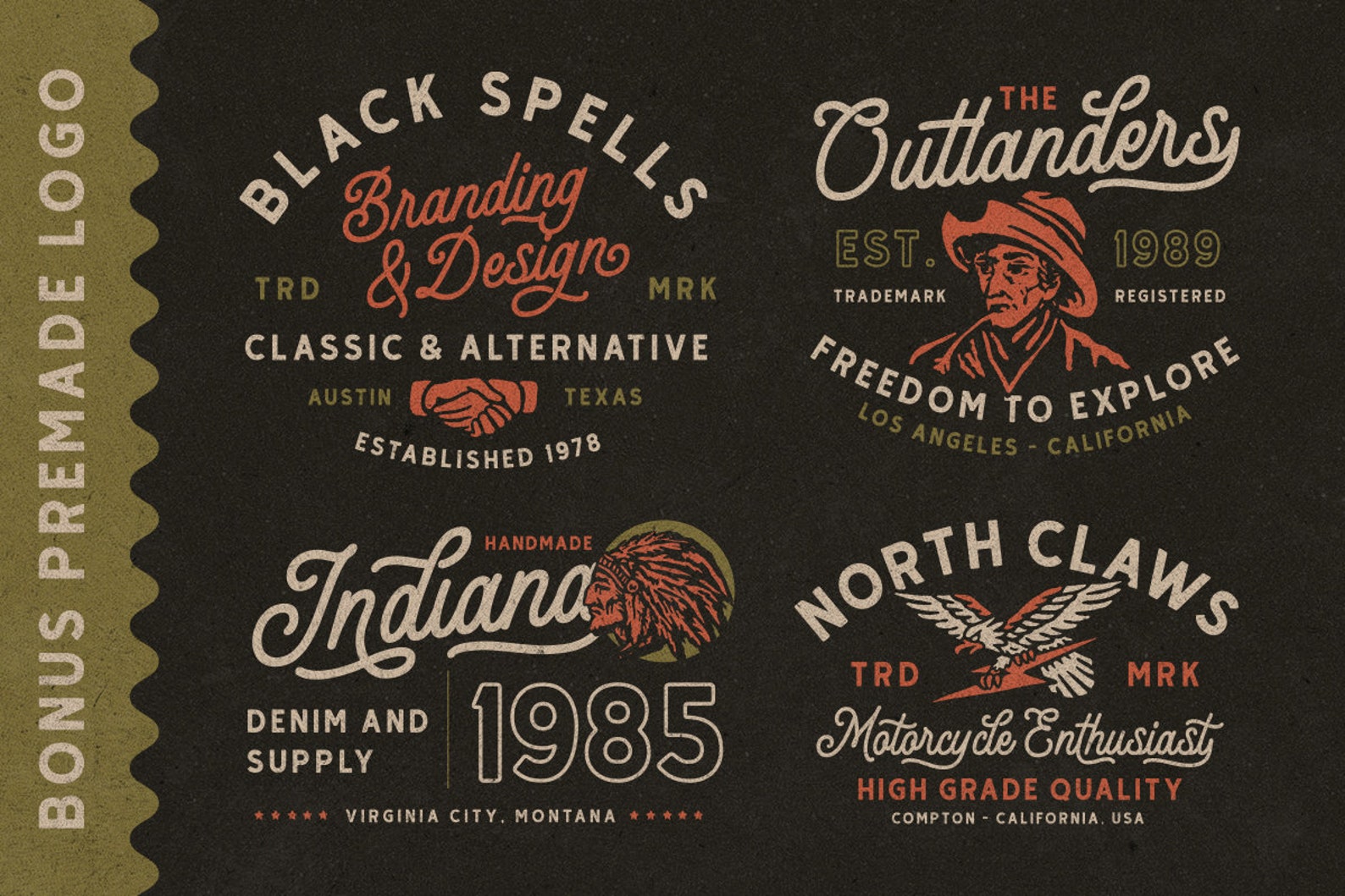 Thunder Heat - Font Duo, Vintage Font, Vintage Type, Script, Monoline ...