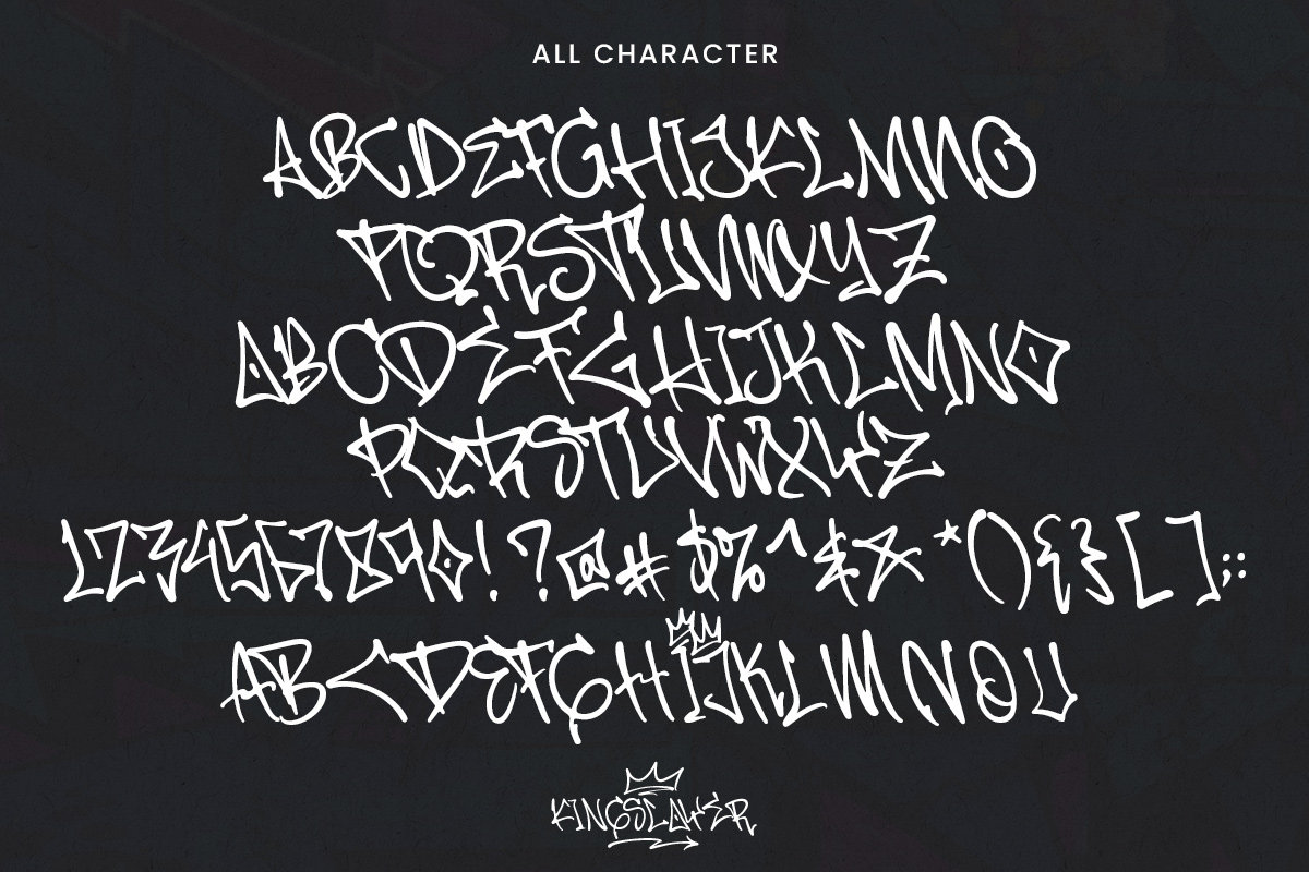 Kingslayer Graffiti Font, Urban, Stylish, Headline, Logotype, Spray ...