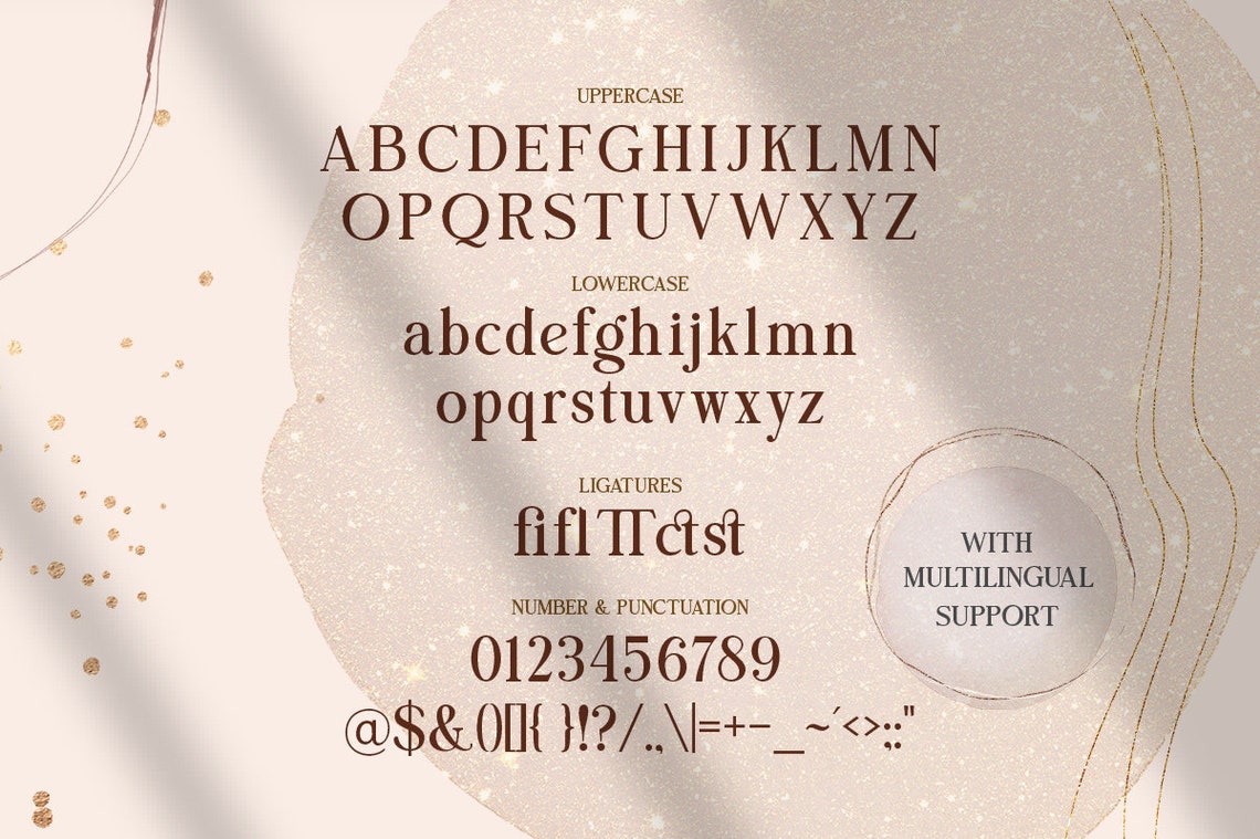 Bright Gesture Swash Font Ligature Font Modern Serif Font | Etsy