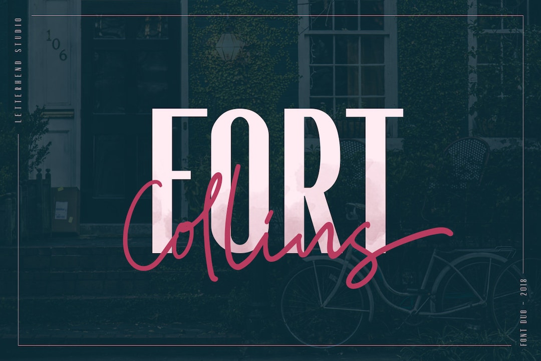 Fort Collins - Font Duo, Script, Casual, Condensed, Sans, Fashion ...