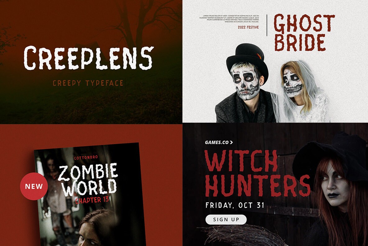 Fearsome Font Bundle, Spooky,handwritten, Scratch, Scribble, Cricut ...