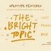 The Bright Topic 3 Styles,casual, Tagline, Slogan, Handwriting, Signature, Playful, Aesthetic ...