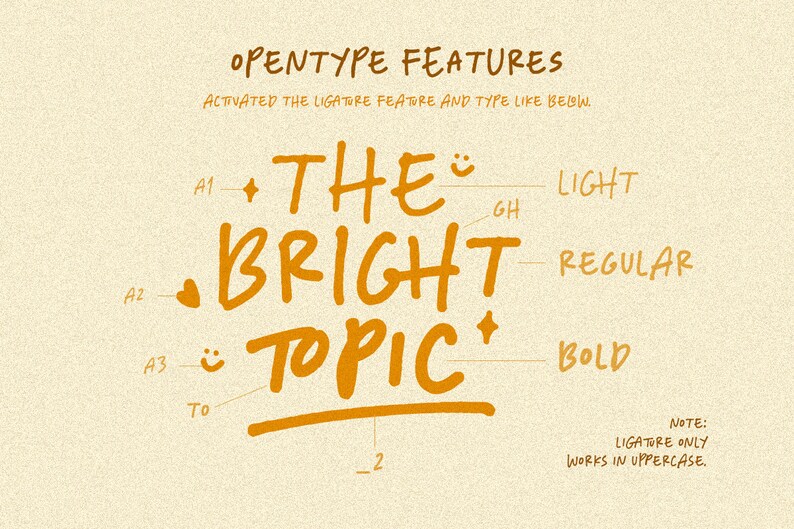 The Bright Topic 3 Styles,casual, Tagline, Slogan, Handwriting ...
