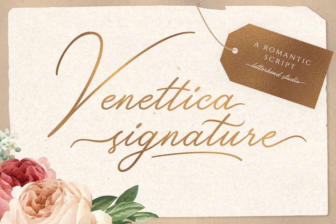 Venettica Signature Romantic Script, Logo Font, Signature, Romantic ...