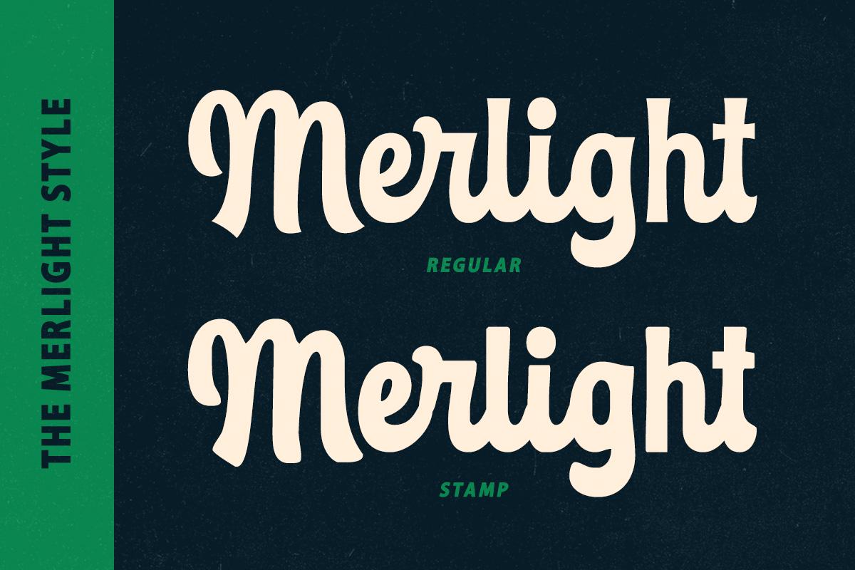 Merlight , Bold Script, Logo Font, Vintage Font, Retro Font, Groovy ...