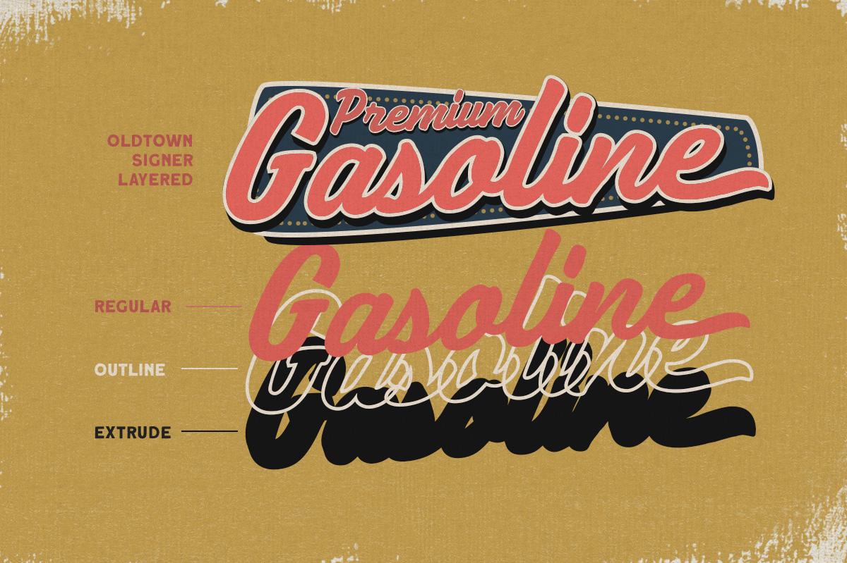 Oldtown Signer, Sign Painting Typeface, Vintage Script, Sign Painting ...