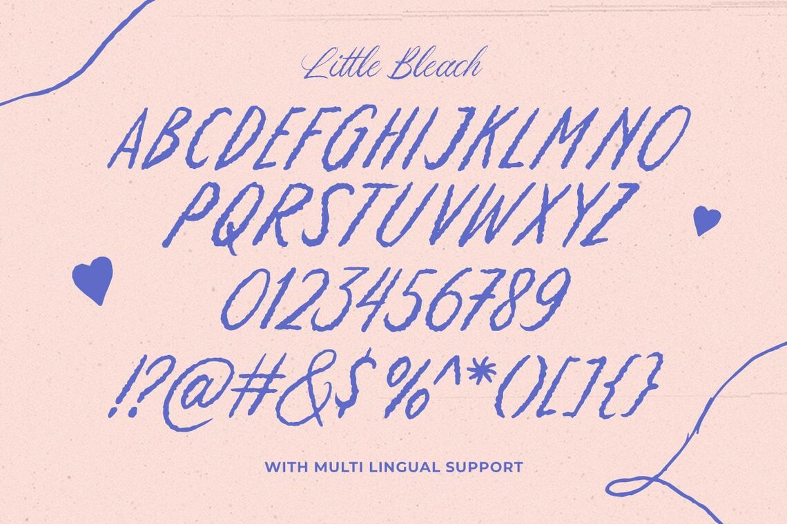 Little Bleach Font Duo: Casual Script & Organic Handwriting - Etsy
