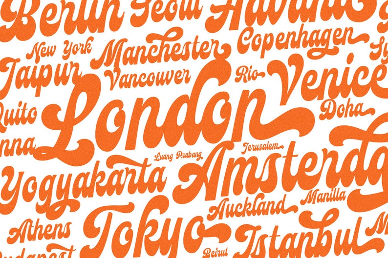 Mayburn Bold Script, Retro Font, 60s Font, 70s Font, Bold Script Font, Groovy Font, Vintage Font ...