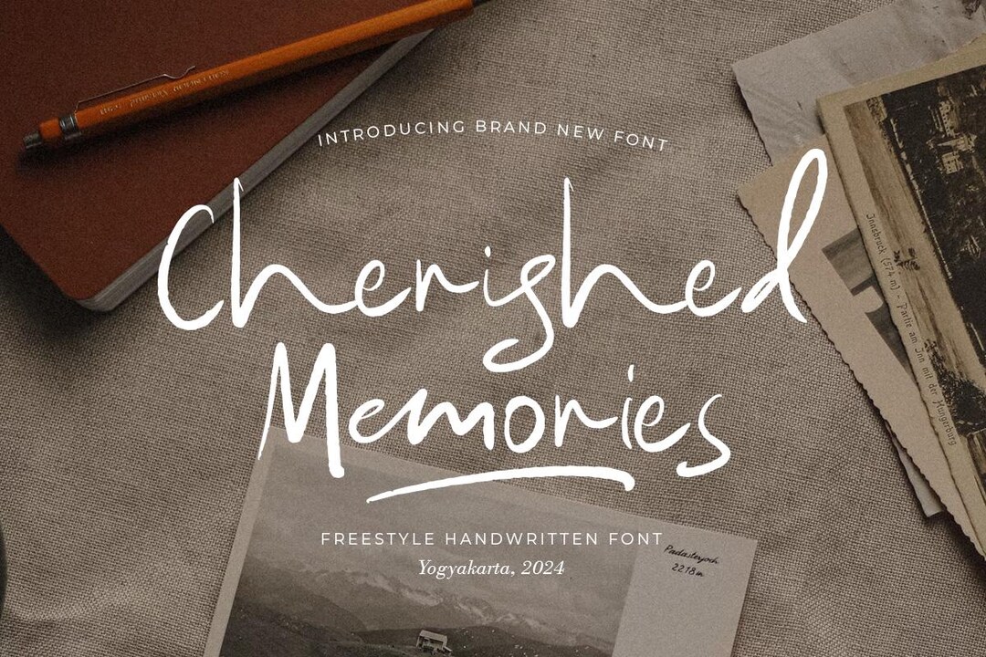 Cherished Memories Handwritten Script Font: Chic Wedding Invitation ...