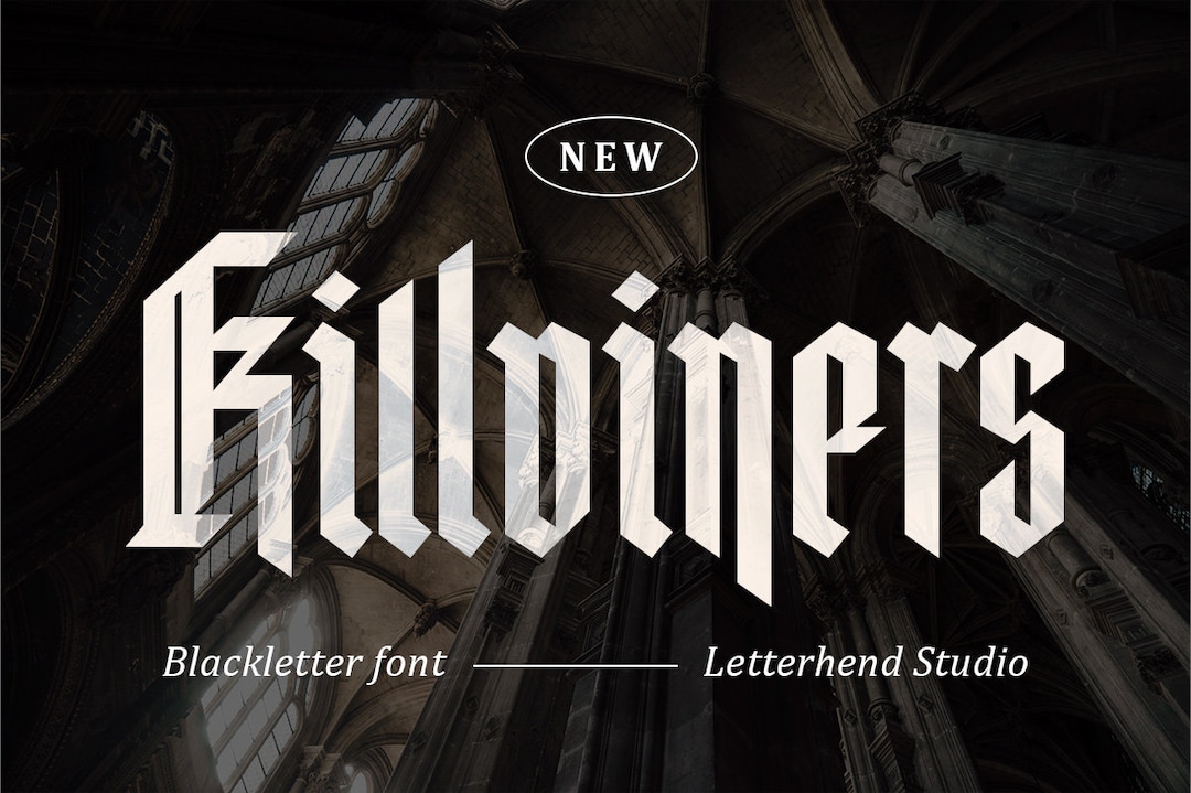 Killviners - Modern Blackletter Font,blackletter Font, Blackletter ...
