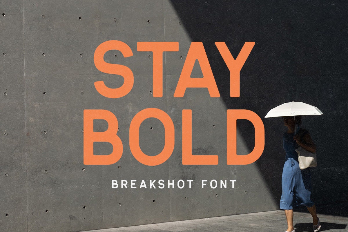 Break Shot Font: Bold Sans Serif Display Font - Etsy