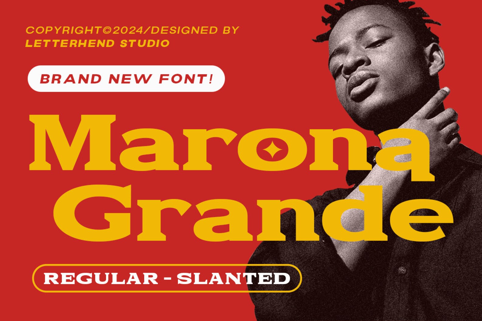 Marona Grande Display, Slab Font, Bold Font Display Font, Brand Font ...