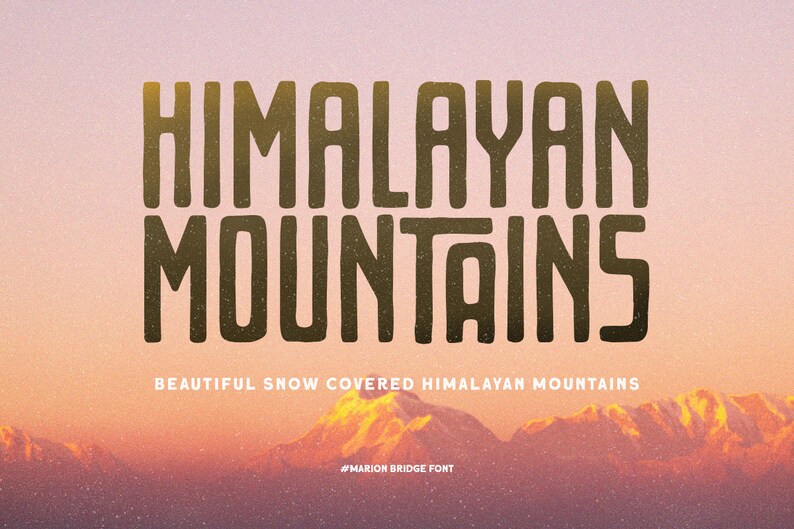 Marion Bridgecondensed Font Vintage Font Illustration - Etsy