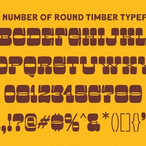 Round Timber Font: Bold Western Slab Serif Typeface - Etsy