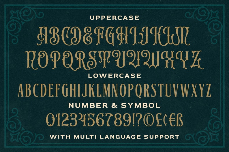 Rendors Victorian Display Font: Retro Old School Font - Etsy