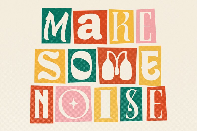 Ransom Notes Font: Cut Letters, Collage Style - Etsy
