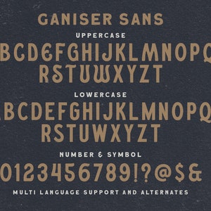 Ganiser Sans - Extra Premade Logo, Nature Font, Rough Font, Adventure ...
