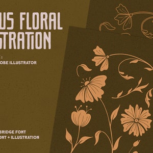 Marion Bridge,condensed Font, Vintage Font, Illustration, Flourish ...