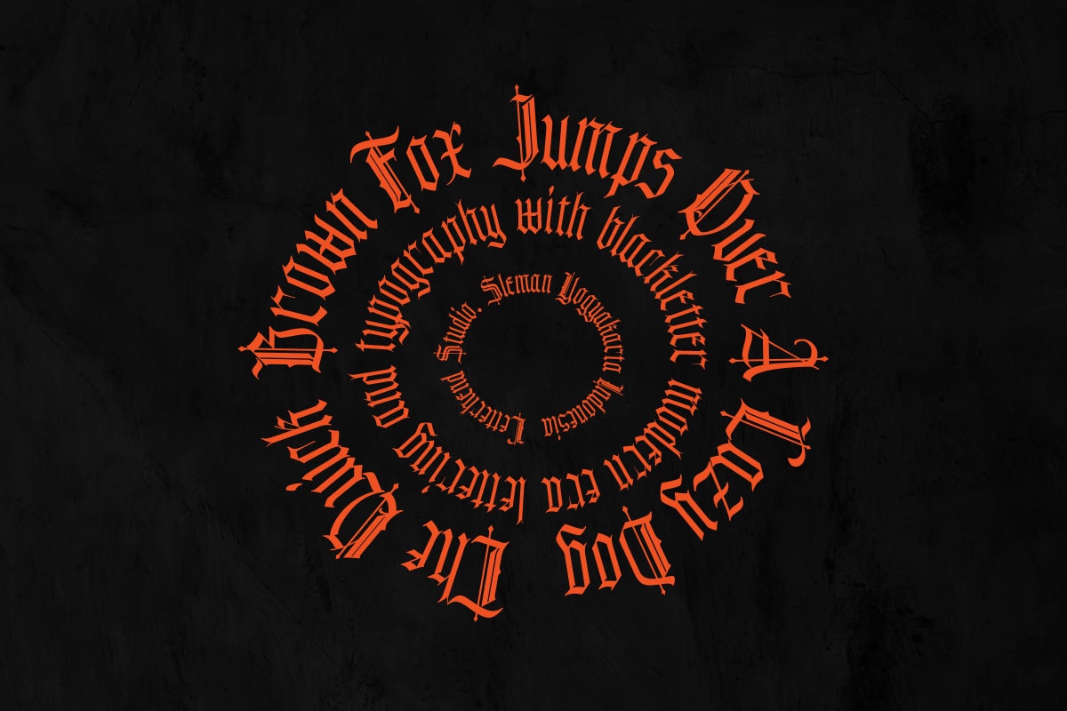Bullgine Blackletter Font: Gothic Medieval Typeface - Etsy