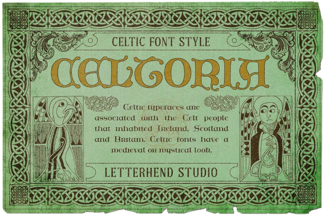 Celtoria Celtic Font: Medieval Irish Typography - Etsy