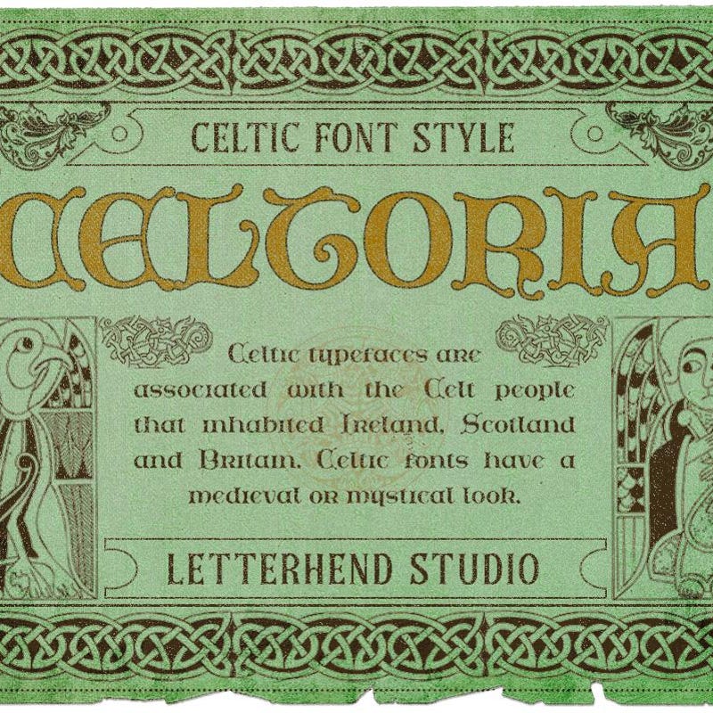 Irish Celtic Fonts for Canva - Etsy