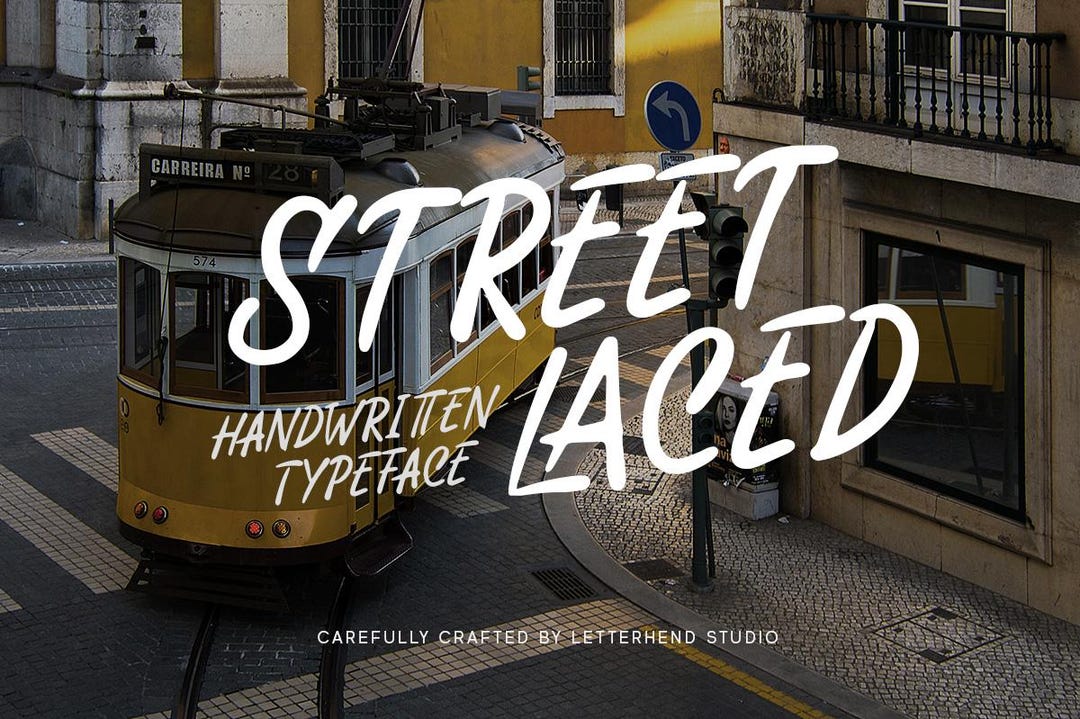 Street Laced Handwritten Typeface, Handwritten Typeface, Brush Font ...