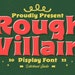 Rough Villain Display Font, Cartoon Font, Fun Font, Casual Font, Bold ...