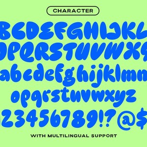 Groovy Craft Display Font: Retro Bubble Letterform - Etsy
