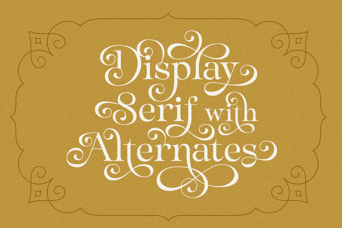 Sparky Dream Serif Font: Elegant Curly Swashes - Etsy