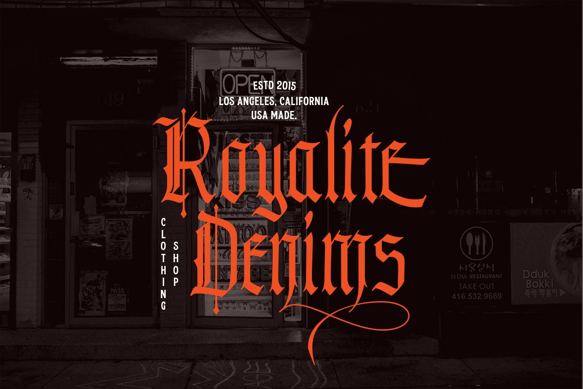 Bullgine Blackletter Font: Gothic Medieval Typeface - Etsy