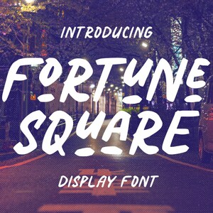 Fortune Square Bold Display Font: Urban Street Style - Etsy