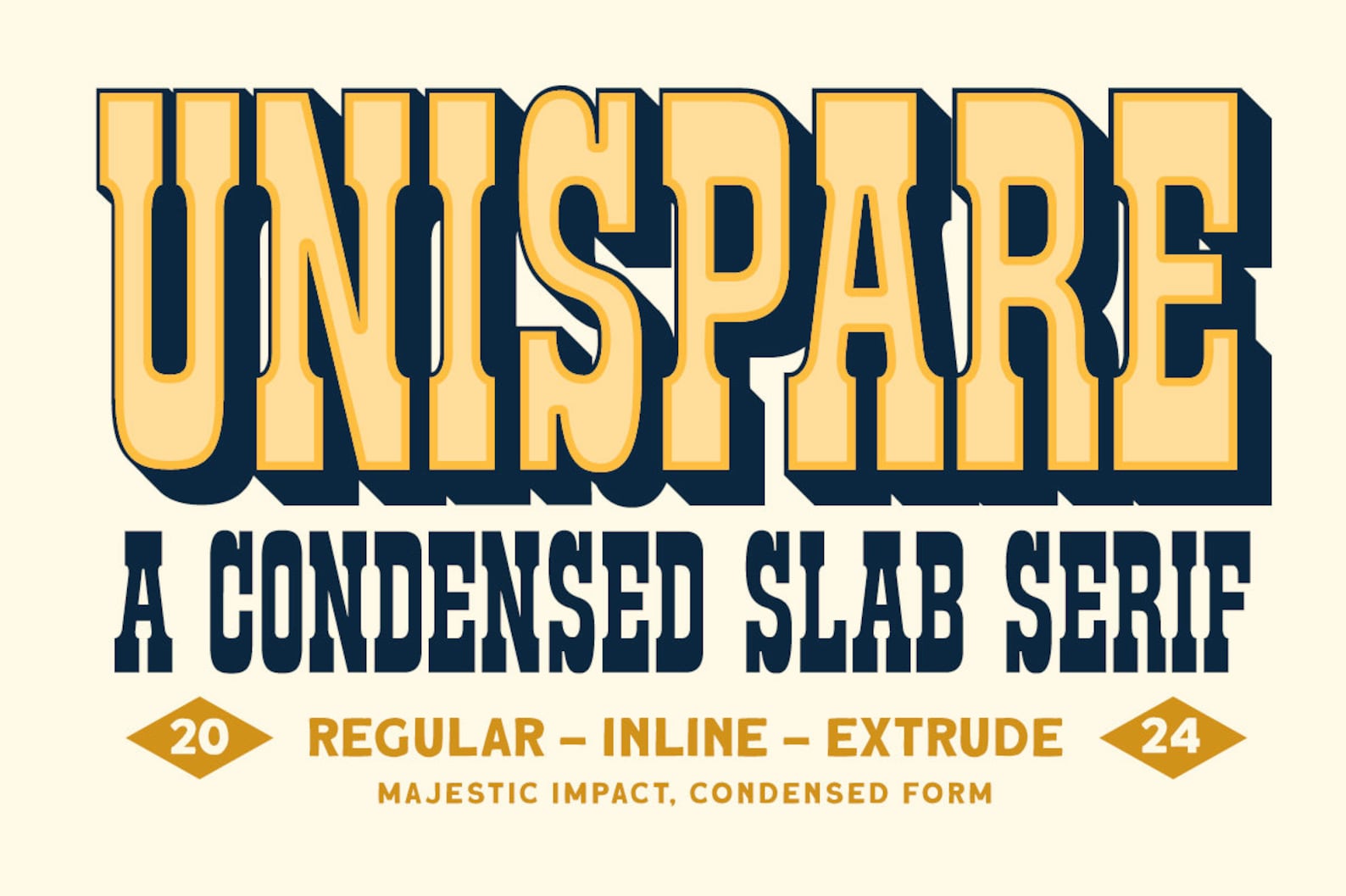 Unispare Condensed Slab Serif, Slab Font, Slab Serif, Bold Font ...