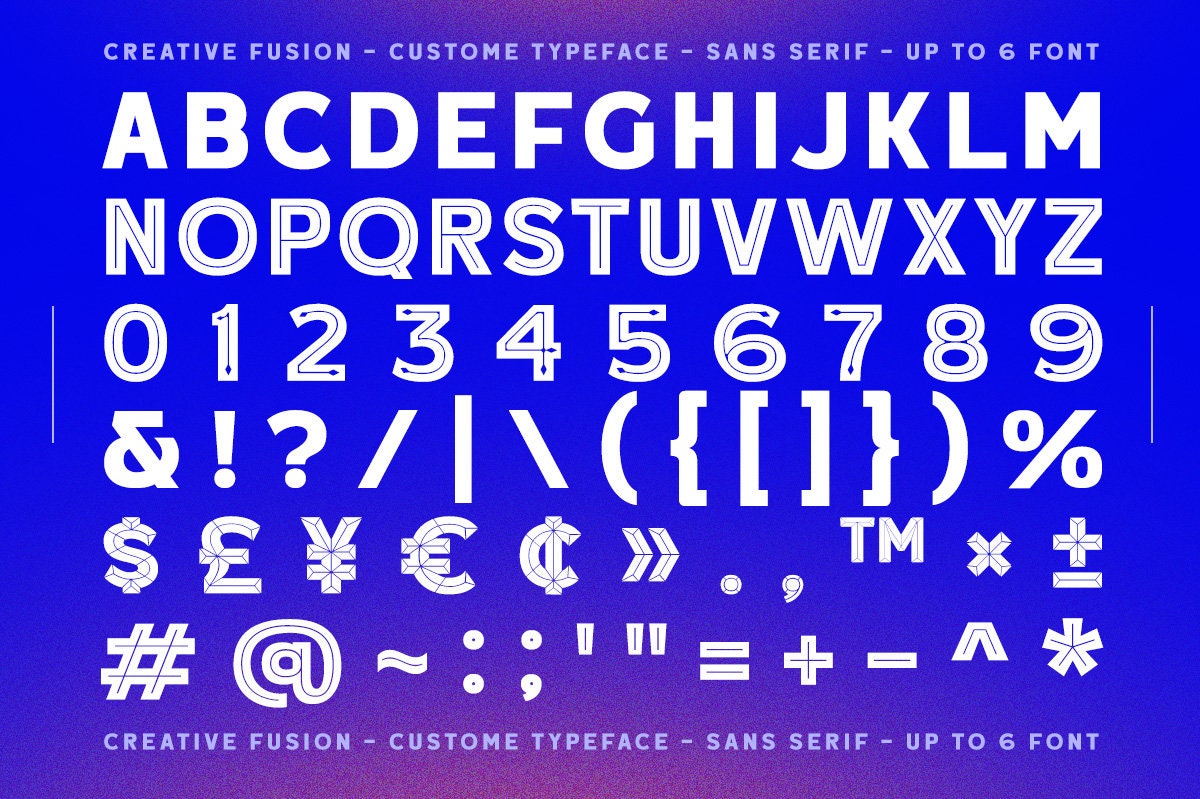 Creative Fusion Custome Typeface,classic, Modern. Inline, Elegant ...