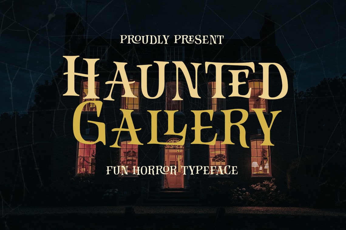 Haunted Gallery Fun Horror Typeface, Quirky Font, Cartoon Font, Playful ...