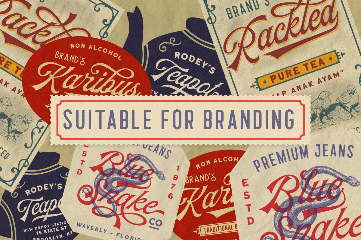 The Padlock: Vintage Script Font With Swashes - Etsy