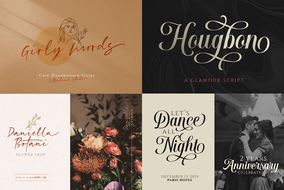 Wedding Font Bundle: 15 Script Fonts, Modern Calligraphy - Etsy