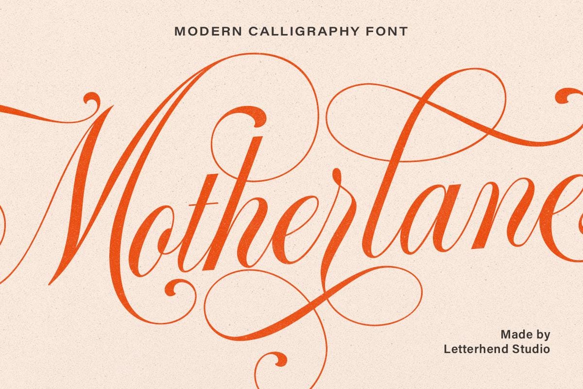 Motherlane Modern Calligraphy Script Font: Wedding, Beauty, Canva - Etsy
