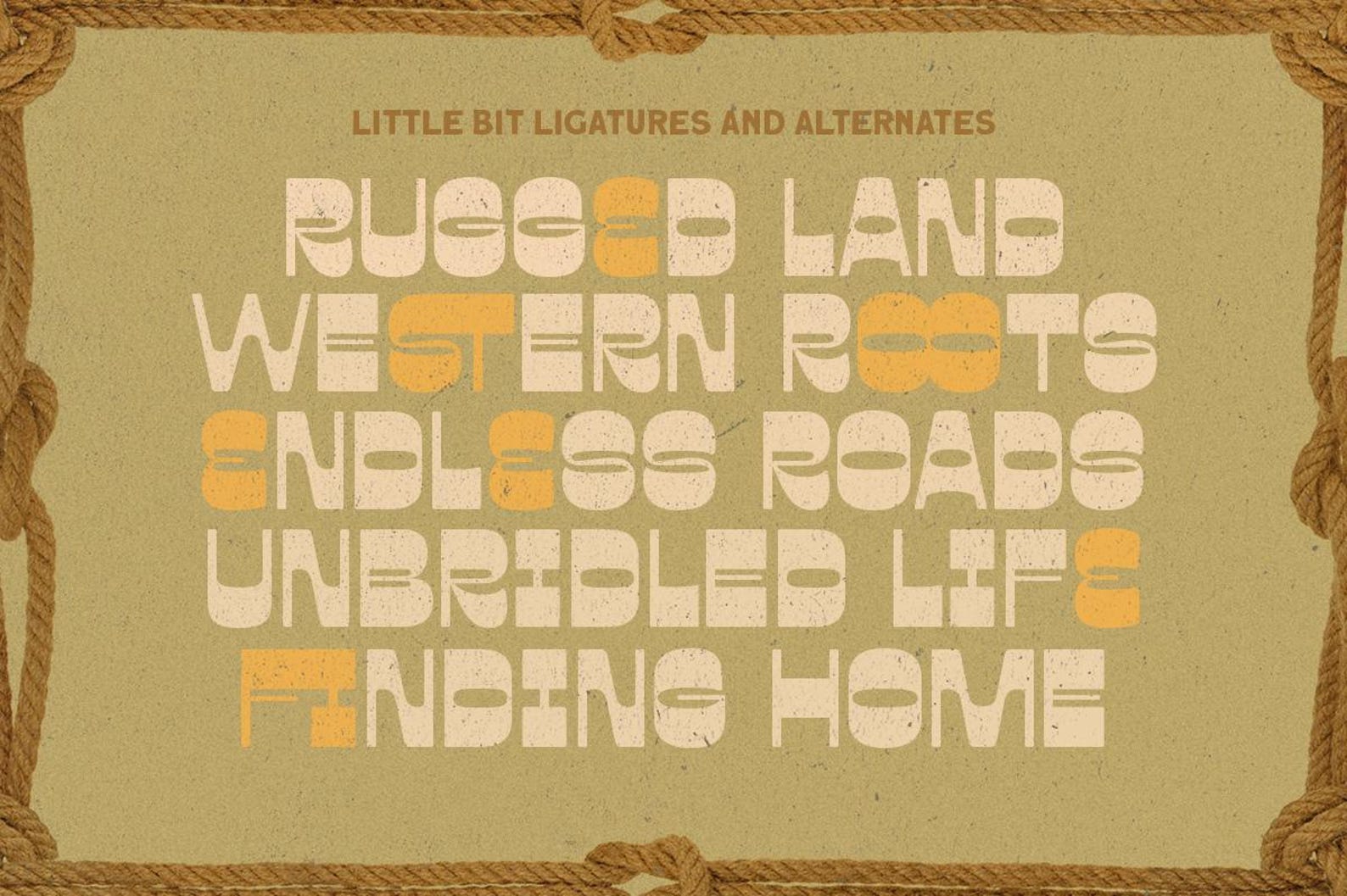 Great Maple Display Font, Western Typeface, Vintage Font, Retro Style ...