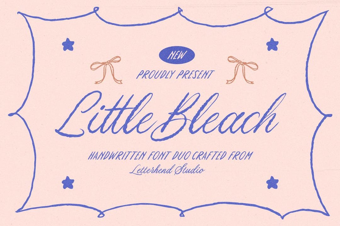 Little Bleach Font Duo: Casual Script & Organic Handwriting - Etsy