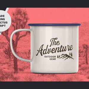 Revictus Script, Vintage Font, Gritty Font, Rustic Font, Retro Font ...