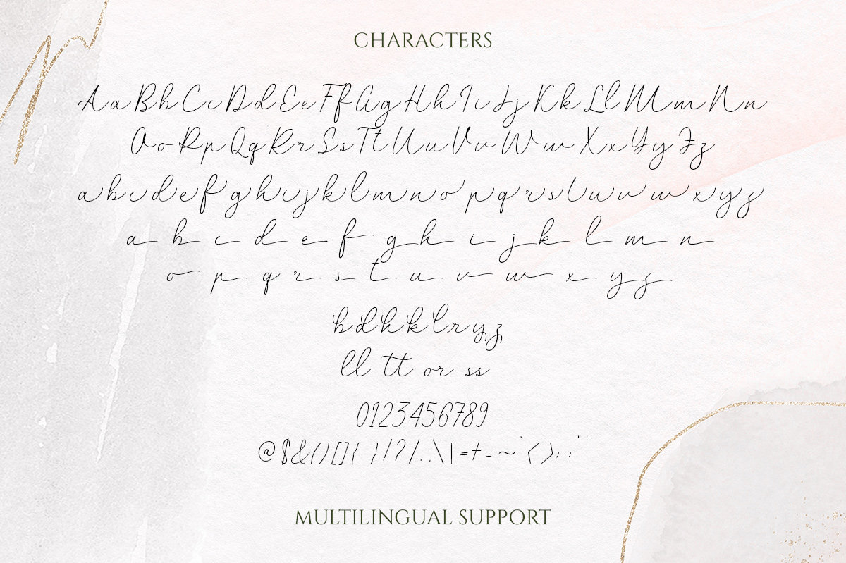 Marina Bullock - Signature Script, Girly Font, Cursive Font, Modern ...
