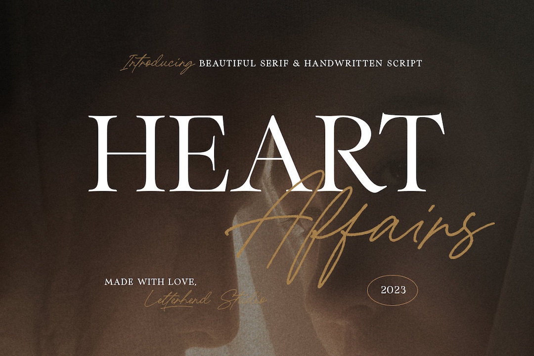 Heart Affairs - Beautiful Serif and Script, Font Duo, Serif Font ...