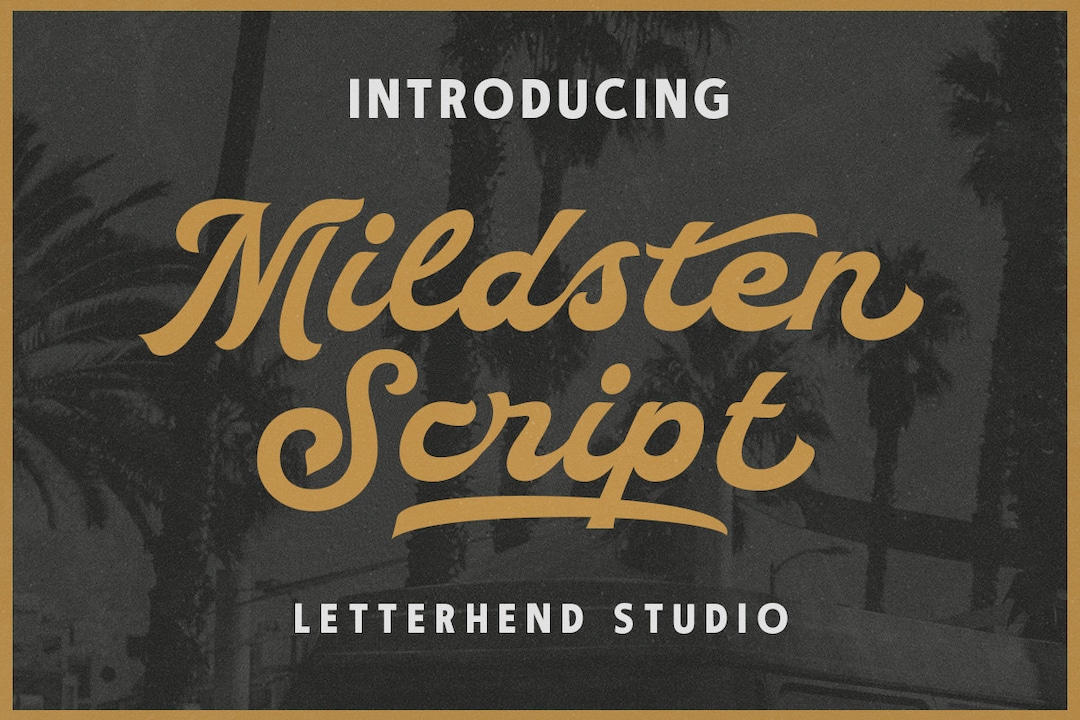 Mildsten - Classic Script, Script Font, Display Font, Bold Script ...